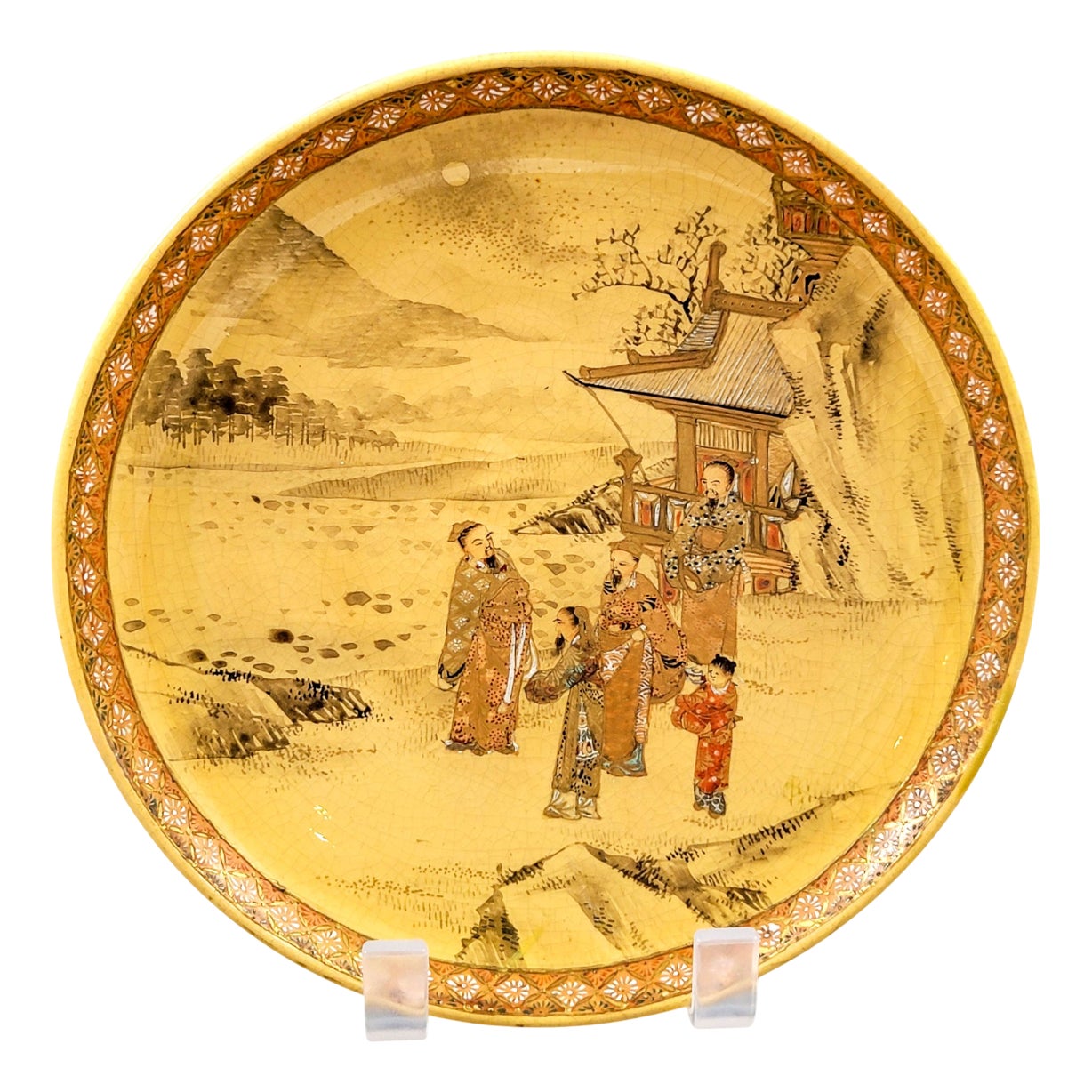 Meiji Kyoto Satsuma Plate by Taizan, 1890s | Chairish