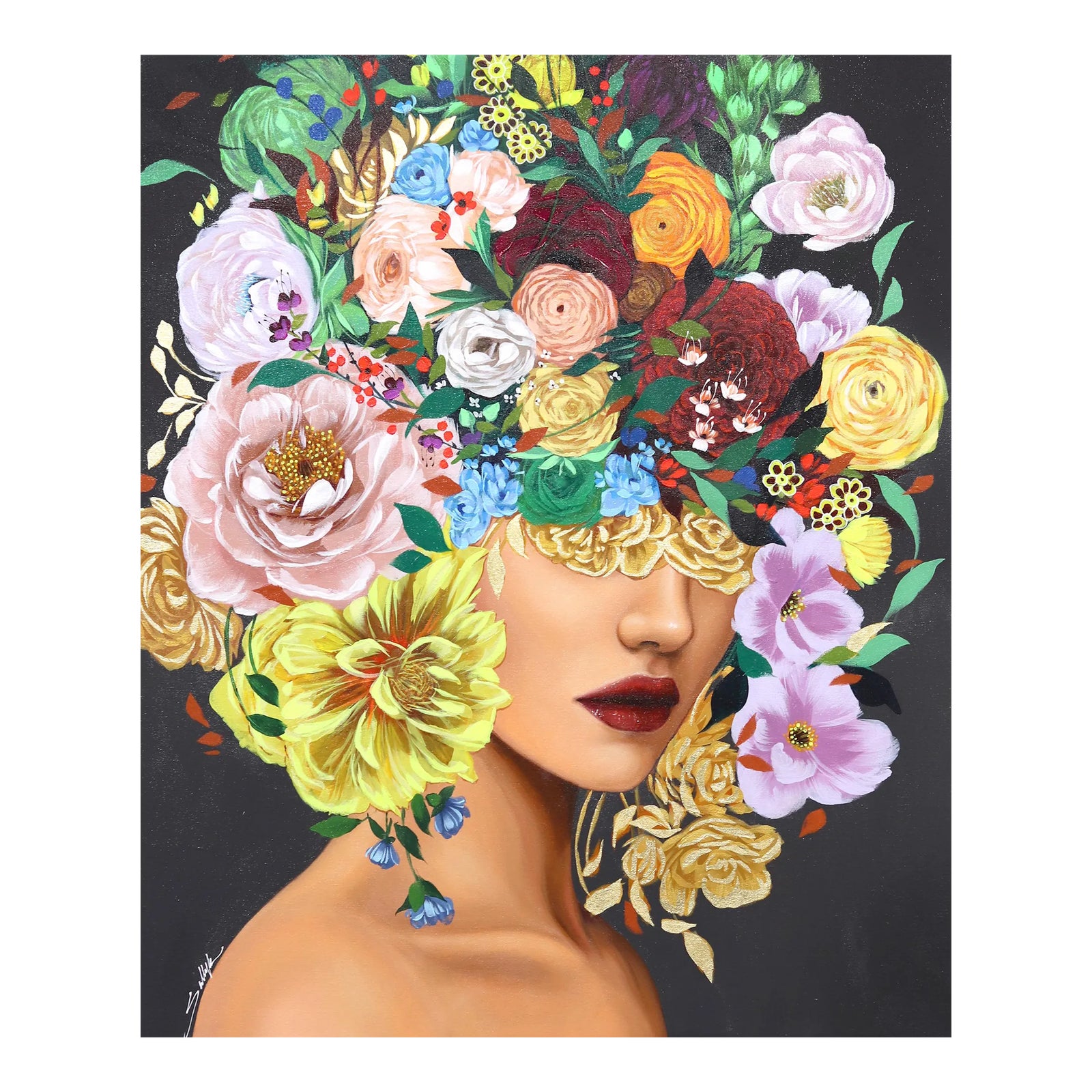 Raven Violet - Original Vibrant Sally K Figurative Original Artwork by ...