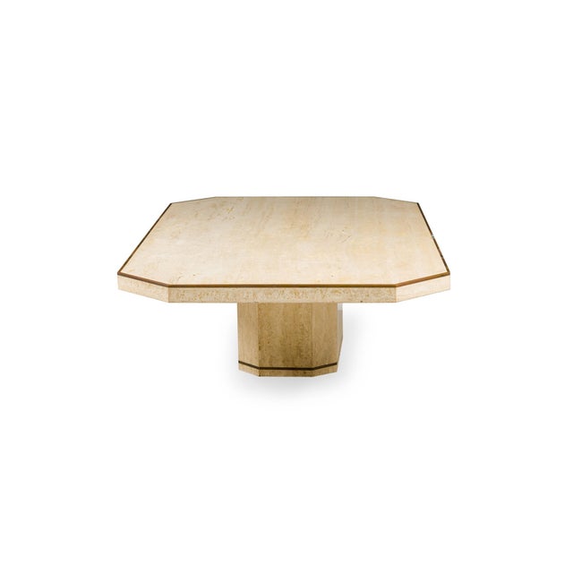 Willy Rizzo for Jean Charles Mid-Century Italian Monumental Travertine ...