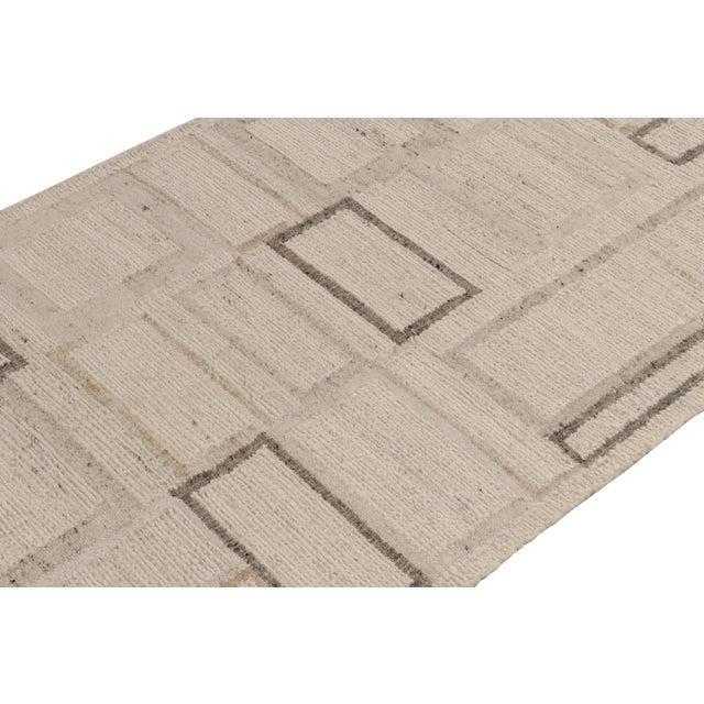 Contemporary Kilim Rug in Beige-Brown Art Deco Pattern by Rug & Kilim ...