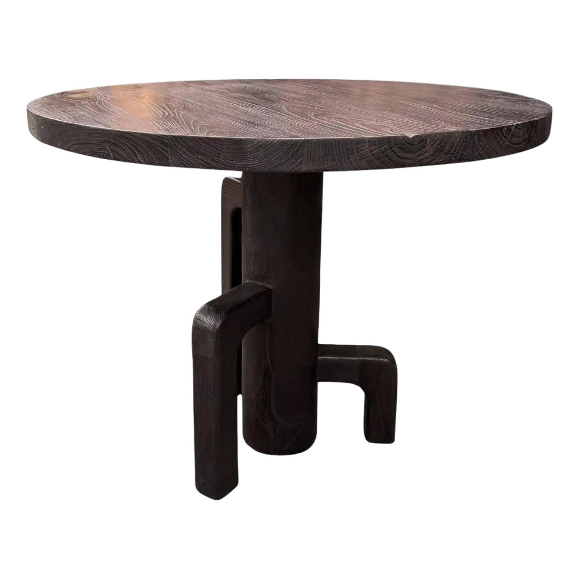 Teak Wood Table, Stunning Wood Textures Burnt Black Finish, Modern ...