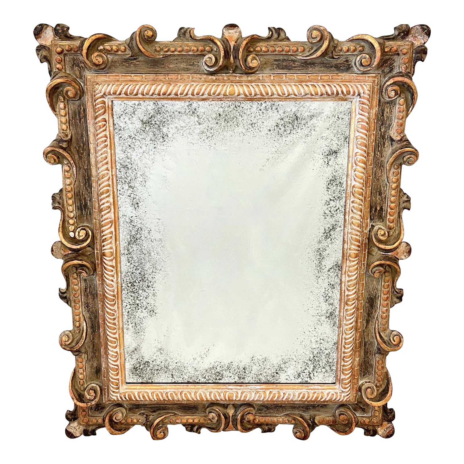 Gregorius Pineo Hand Carved "Lombardy" Mirror | Chairish