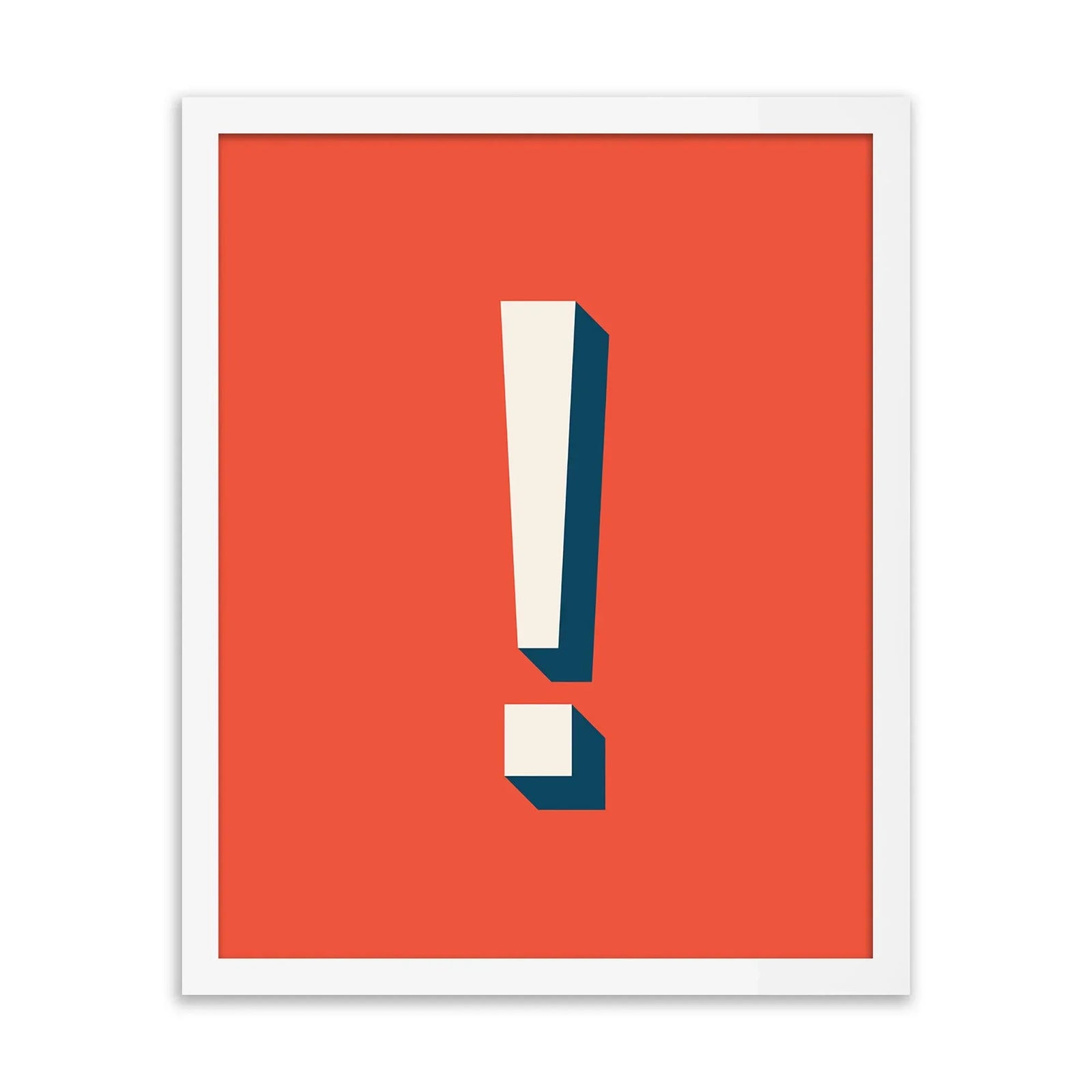 Alphabet Series in Red, Exclamation Point by Pencil & Paper in White ...