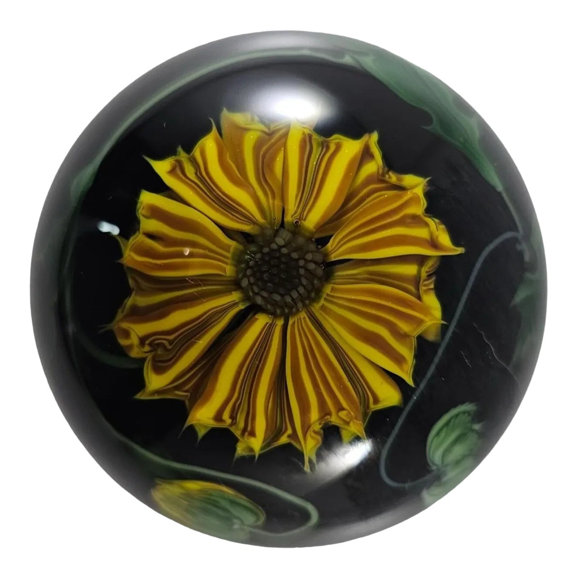 Daniel Salazar Lundberg Sunflower Paperweight, Artists Proof Signed '09 ...