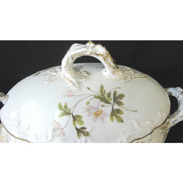 Rosenthal Louis XIV Large Hand Painted Floral Gold Gilt Soup Tureen W ...