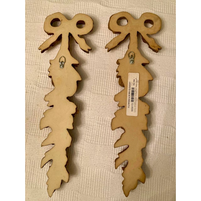 Pair of Vintage Gilded Decorative Wall Swags | Chairish