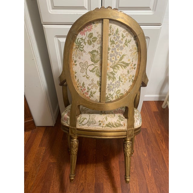 French Round Back Arm Chairs Louis XVI Antique | Chairish