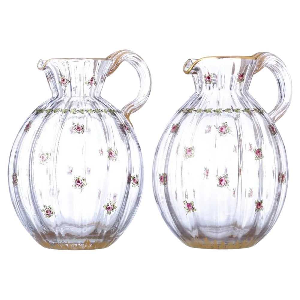 French Art Deco Jugs by Louis Damon, 1900, Set of 2 | Chairish
