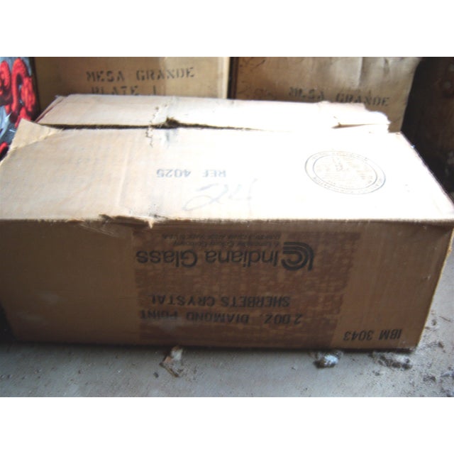 Vintage Diamond Point Sherbet Pedestal Bowls by Indiana Glass (1 Doz of ...