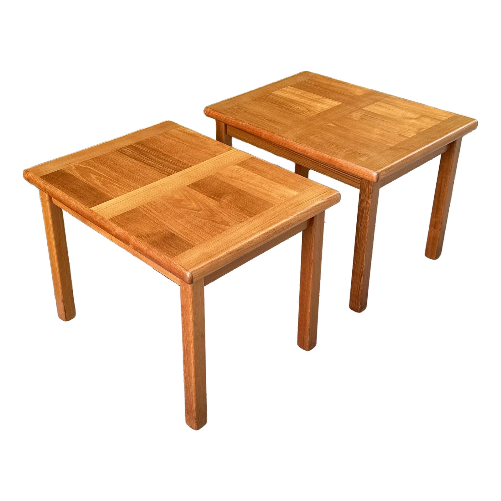 1980s Refinished Danish Modern Teak Side / End Tables by Abj - a Pair ...