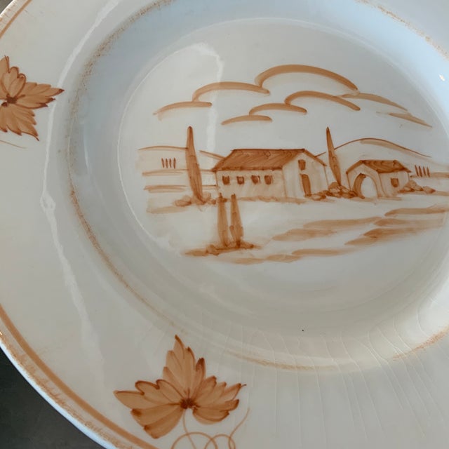 Vietri Bramasole Cream and Burnt Orange Dinner Plates, Made in Italy ...