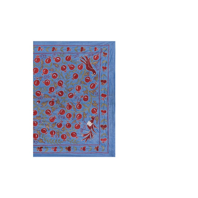 Silk Animal Pictorial Suzani Wall Decor 3'6'' X 6'3'' | Chairish