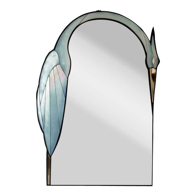 1980"s David Marshall Heron Bird Wall Mirror | Chairish