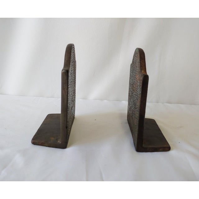 Vintage 1928Alden and Priscilla Cast Iron Bookend | Chairish