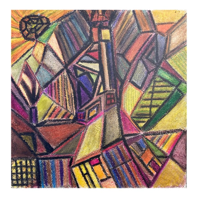 1964 Larry Connatser Mixed Media Painting | Chairish