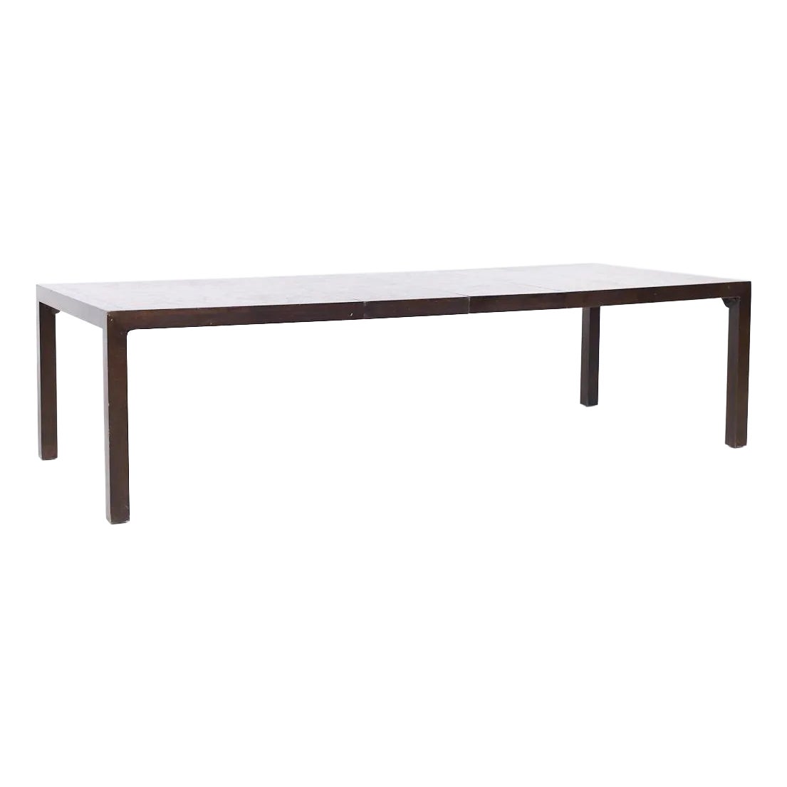 Century Furniture Mid Century Burlwood Expanding Dining Table With 2 ...
