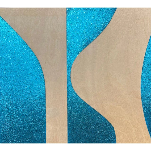 Original Glitter Blue Modern Painting by Tony Curry | Chairish