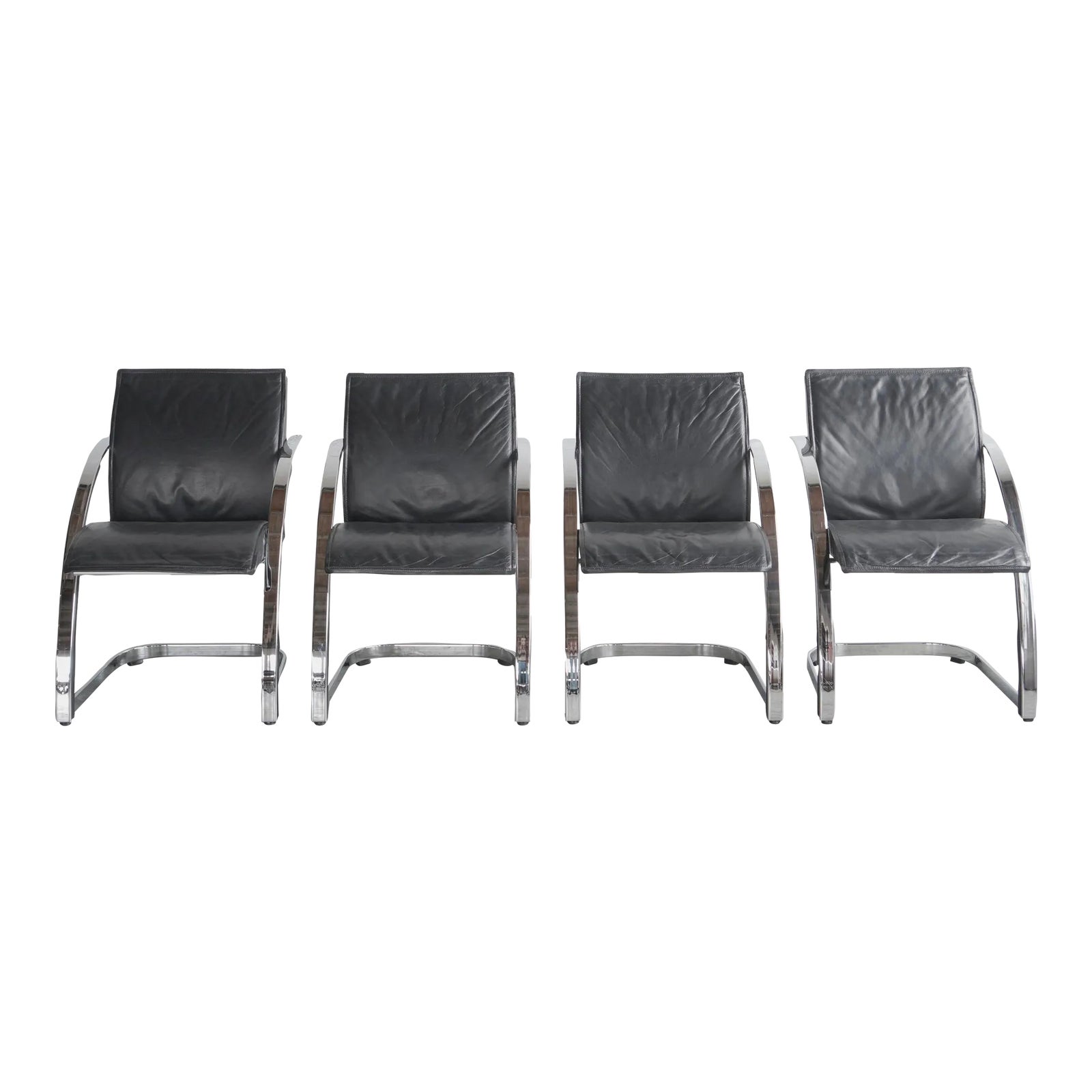 1990s Postmodern Cantilever Chairs - Set of 4 | Chairish