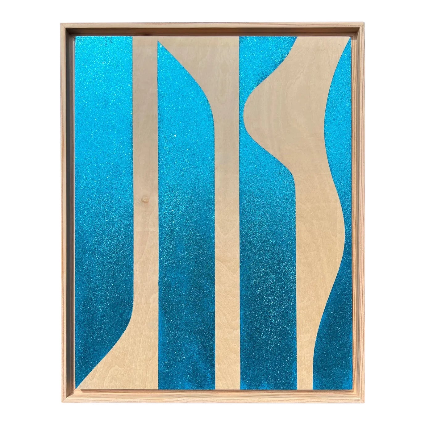 Original Glitter Blue Modern Painting by Tony Curry | Chairish