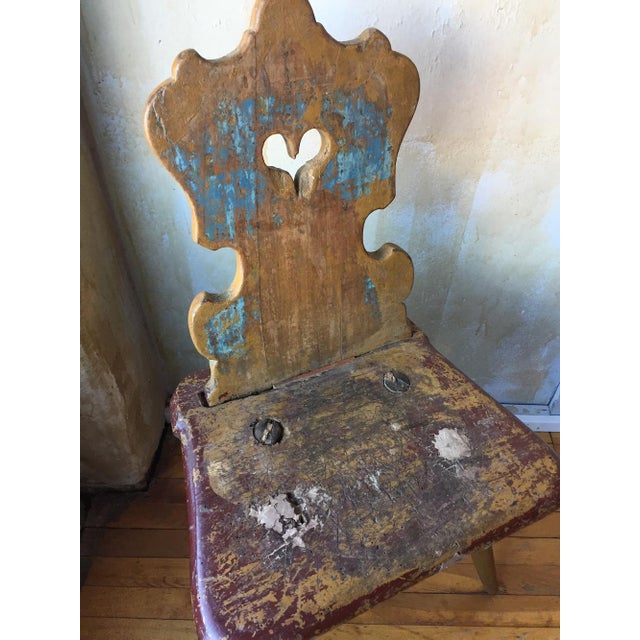 Small Painted Tyrolean Chair | Chairish
