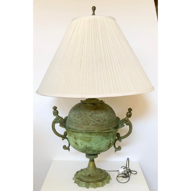 Verdigris Urn Table Lamp | Chairish