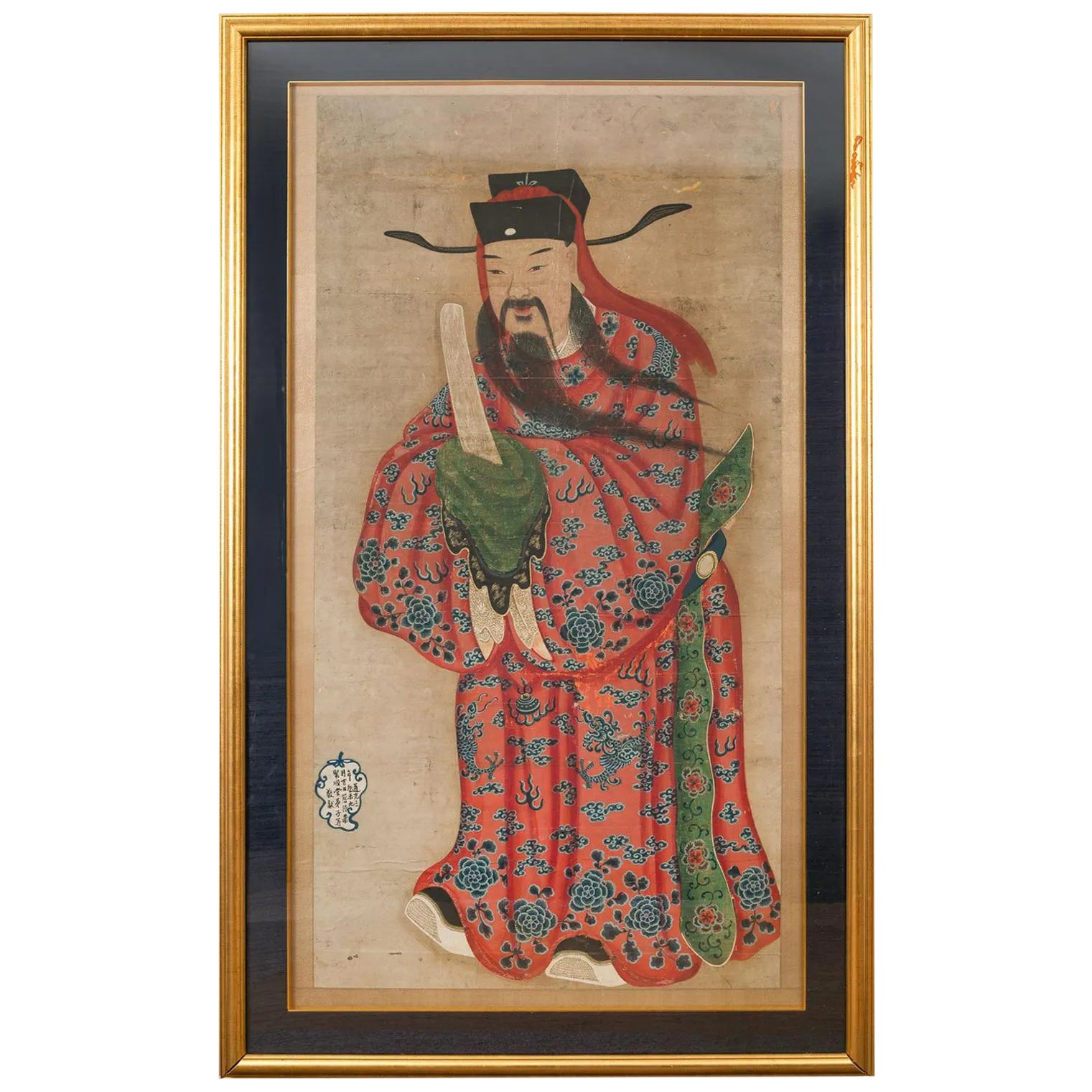 18th Century Painting of a Chinese Lohan | Chairish