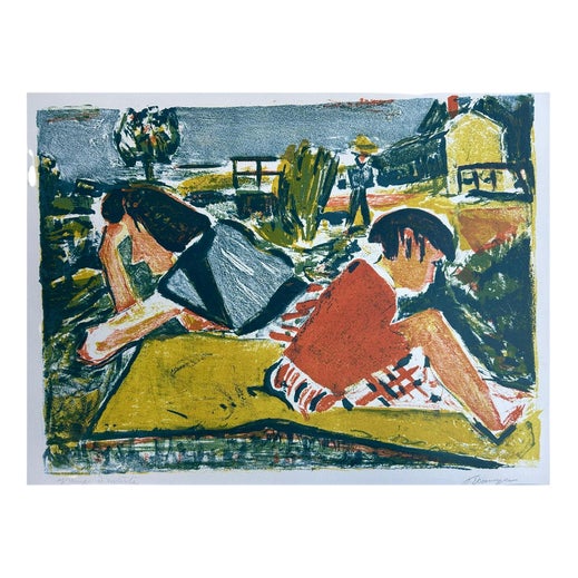 François Desnoyer, The Nap, Original Lithograph | Chairish