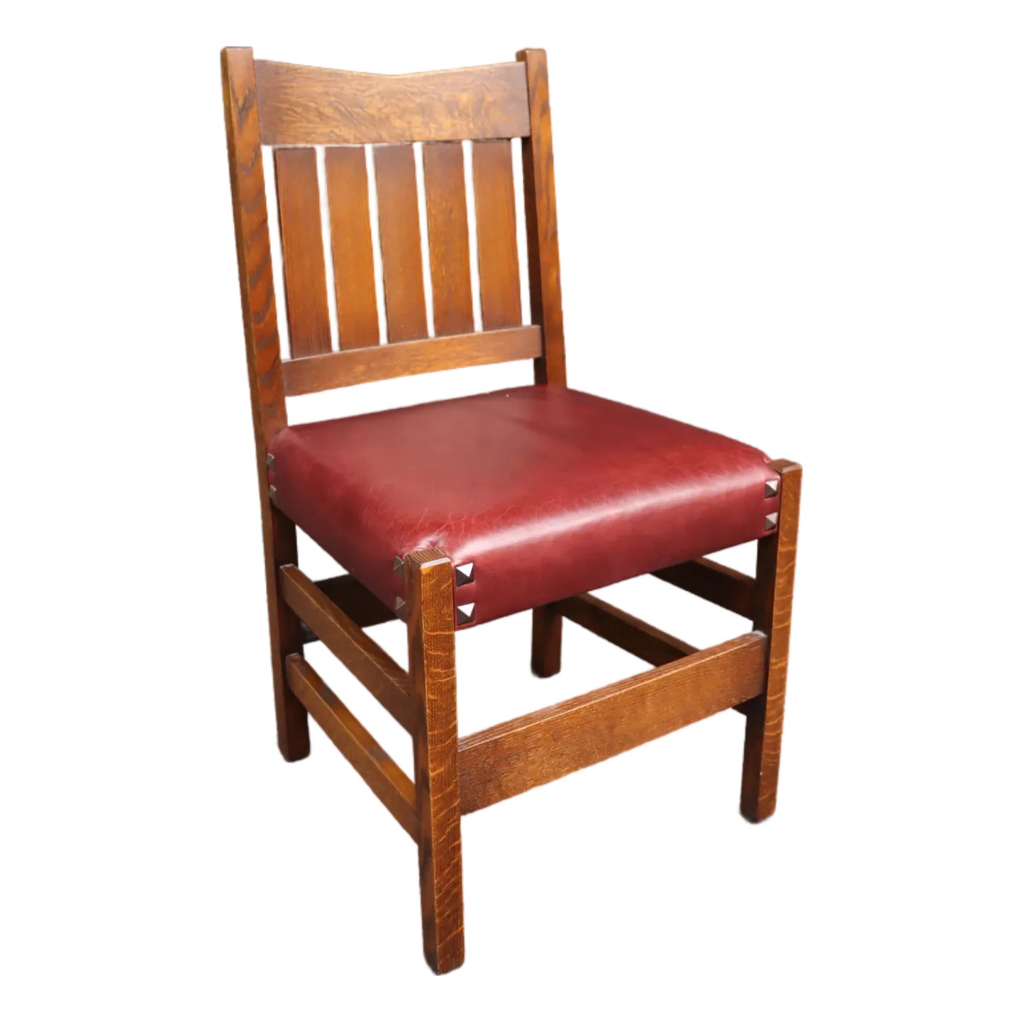 Warren Hile Studios Mission Oak Arts & Crafts Desk Chair | Chairish