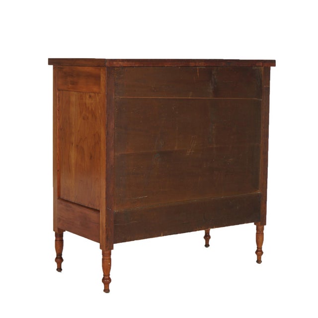Antique Sheraton Cherry Four Drawer Swell Front Chest Circa 1830 | Chairish