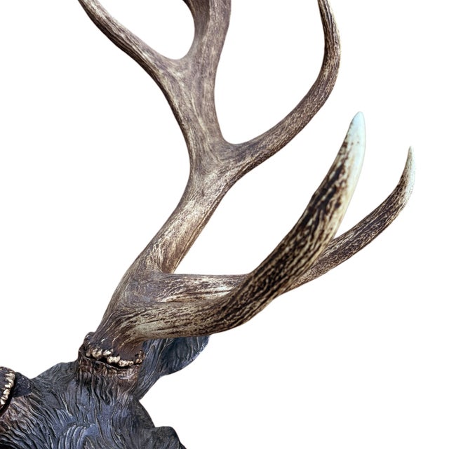 Vintage Red Stag Mount | Chairish