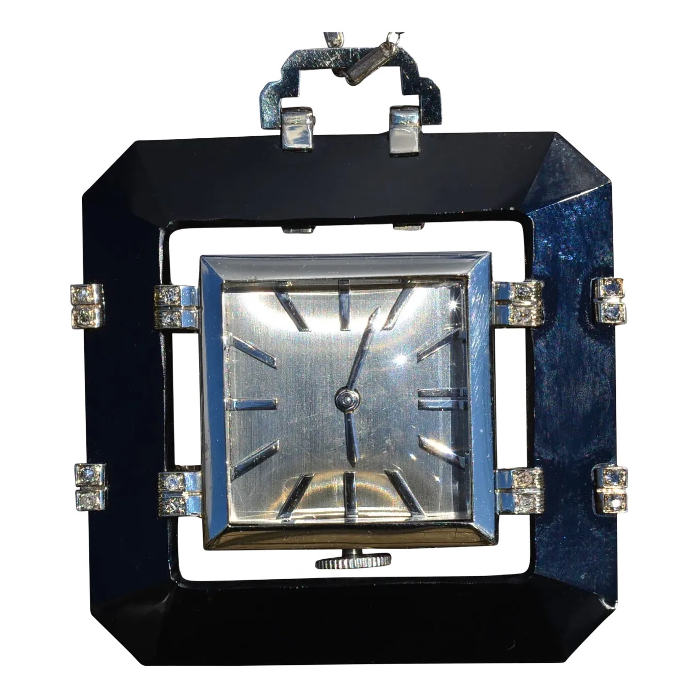 The Alanson: Ladies Swiss Aster Signed Watch with Onyx and Diamond ...