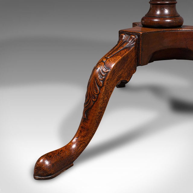 1850's Antique Pie Crust Side Table | Chairish