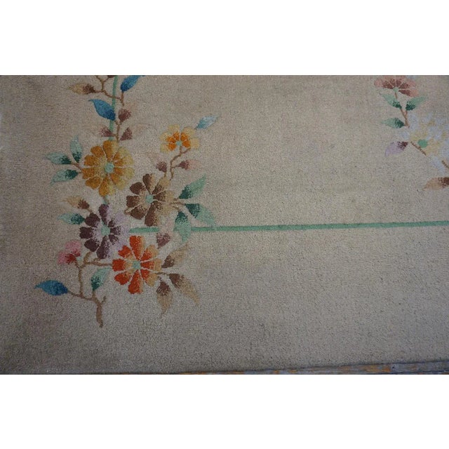 1930s Antique Chinese Art Deco Rug 11' 0'' X 13' 9''. | Chairish