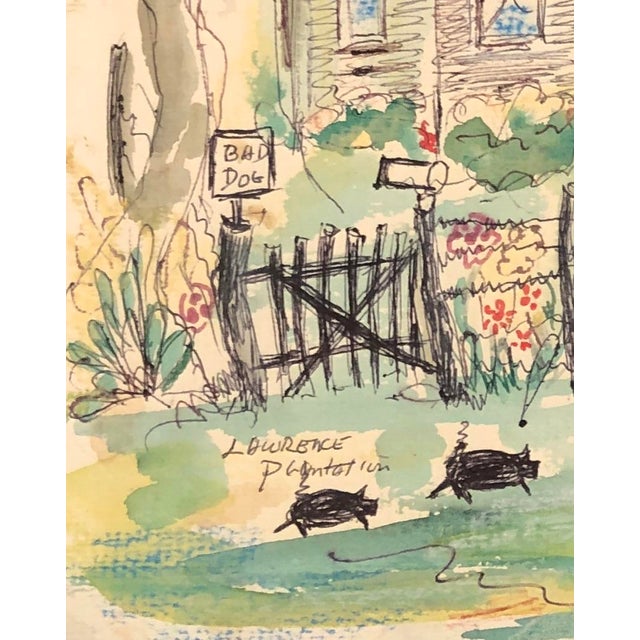 1970s Watercolor Painting by Mildred Nix Huie; St Simons Island ...