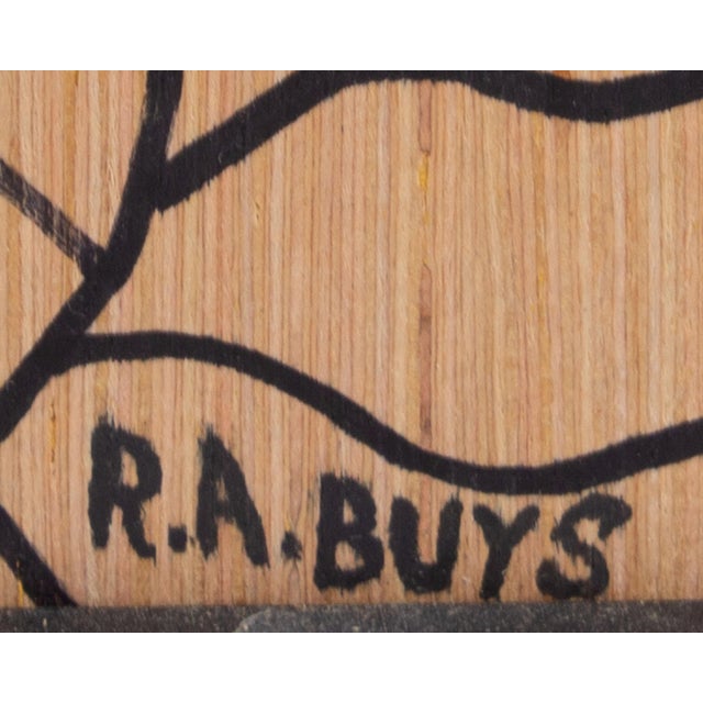 “7 Billion People, 14 Billion Faces” Abstract Paint Pen on Wood Drawing ...