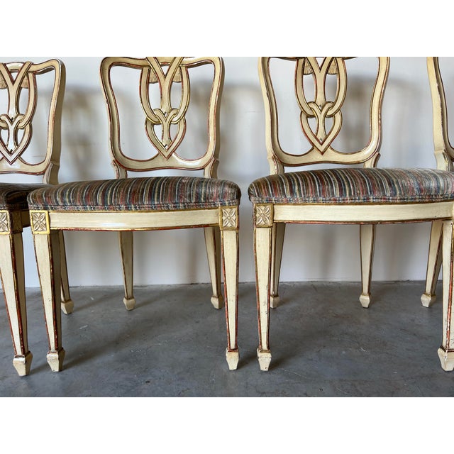 Italian Neoclassical Style Carved Wood Dining Chairs by Kindel ...