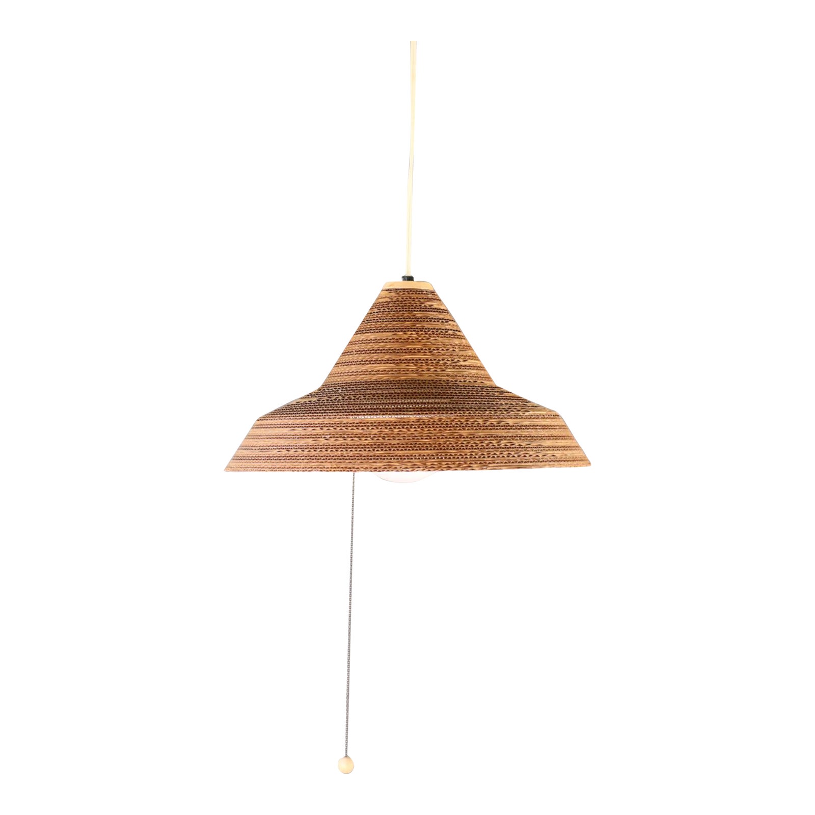 Vintage Gregory Van Pelt Corrugated Cardboard Pendant Ceiling Light ...