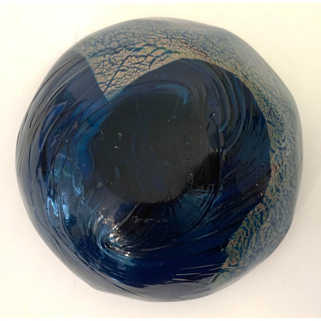 2015 Caleb Siemon Signed and Dated, Shades of Blue and Infused Silver ...