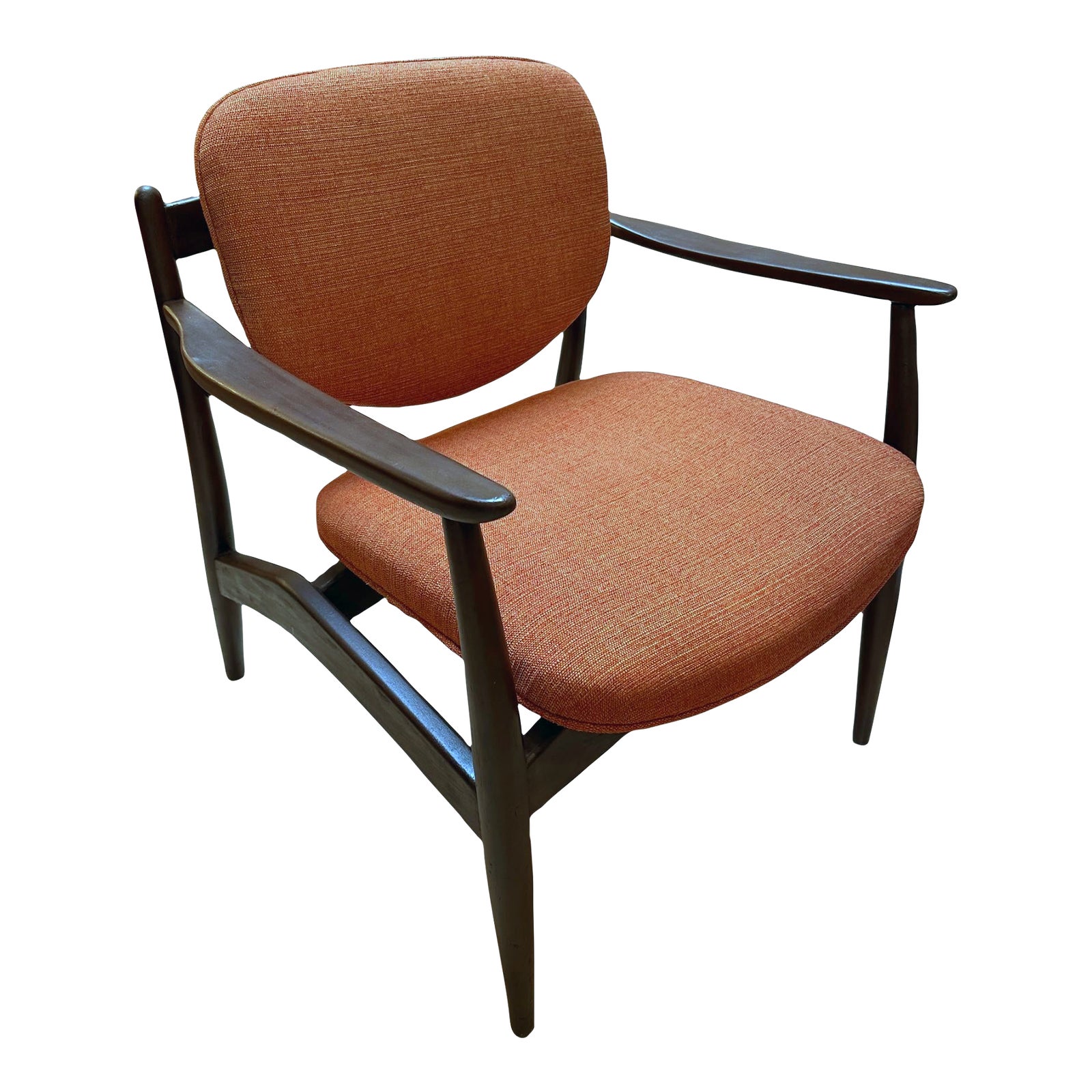 Mid 20th Century Mid-Century Modern Finn Juhl-Style Lounge Chair With ...