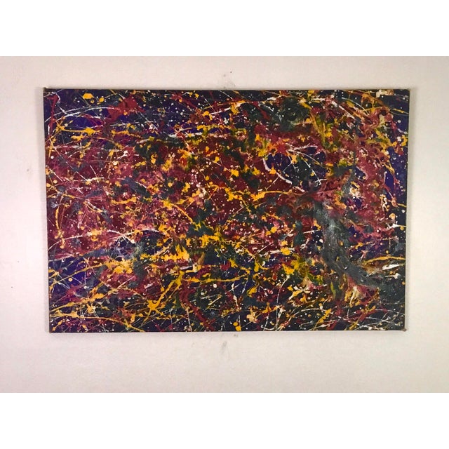 1940s Abstract Expressionist Oil Painting on Canvas | Chairish