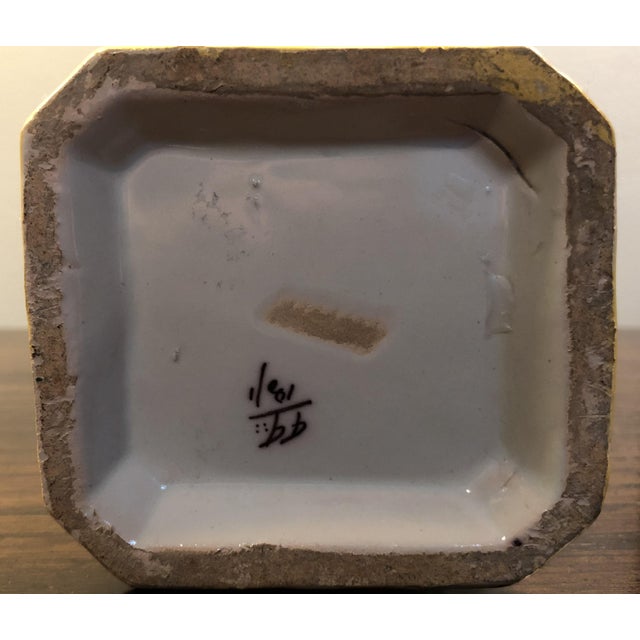 Early 20th Century French Desvres Hand Painted Vase | Chairish