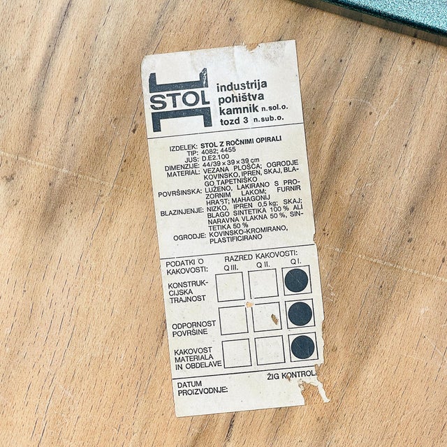 1970s Mid-Century Dining Chairs by Stol Kamnik, Yugoslavia, Set of 2 ...