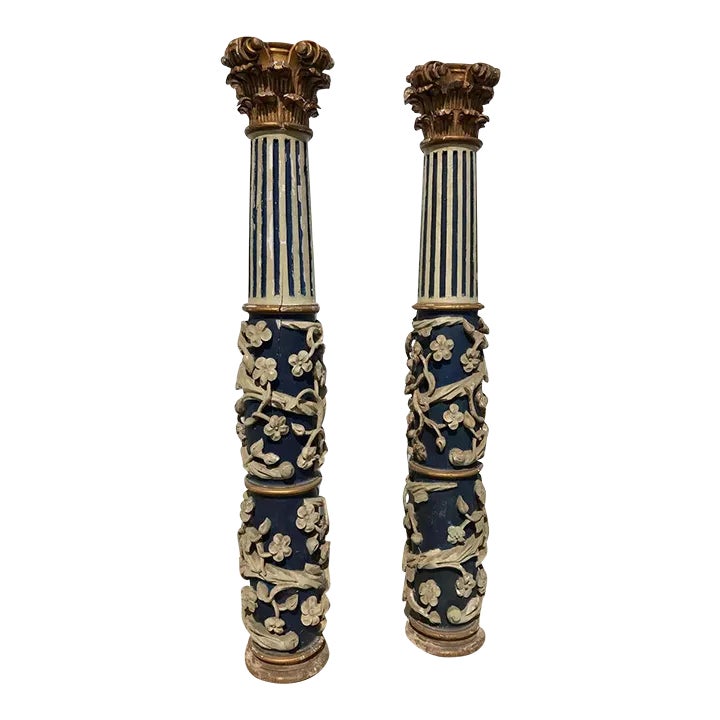Pair of 18th Century Italian Columns | Chairish