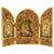 19th C. Spanish Colonial Carved Giltwood Triptych of Virgin Mary & Christ Child | Chairish