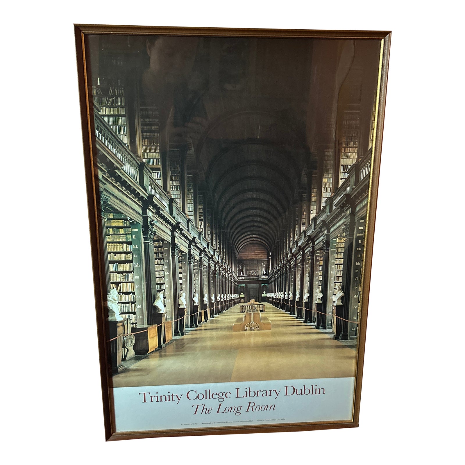 1984 Vintage Trinity College Library Dublin the Long Room Framed Poster ...