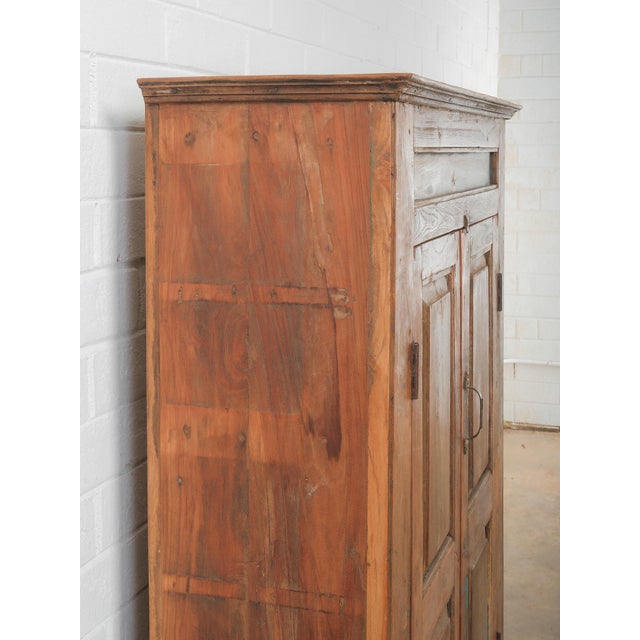 Late 20th Century Wooden Storage Cabinet With Paneled Doors and ...