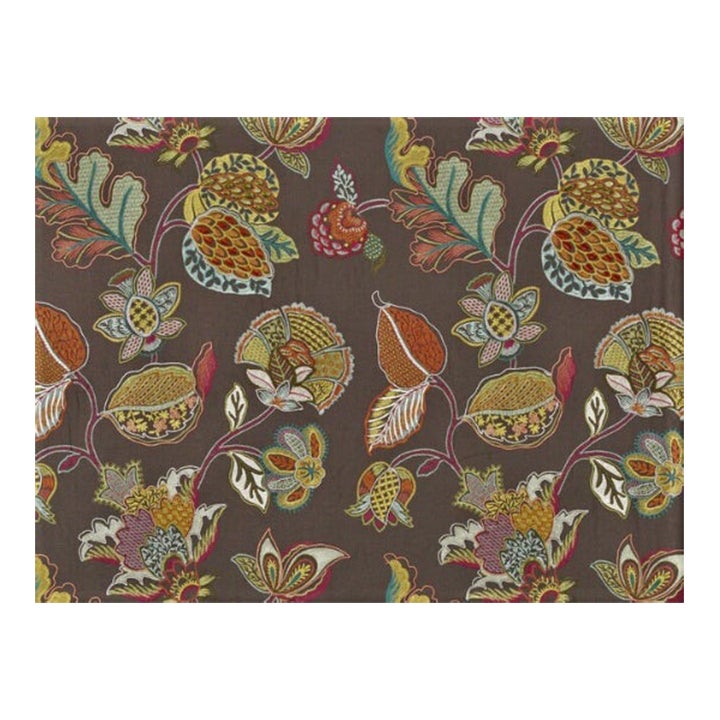 0.6 YardLee Jofa Gp&j Baker Audley Amber/Bronze Embroidered Floral ...