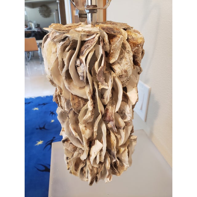 1980s Oyster Shell Table Lamp | Chairish