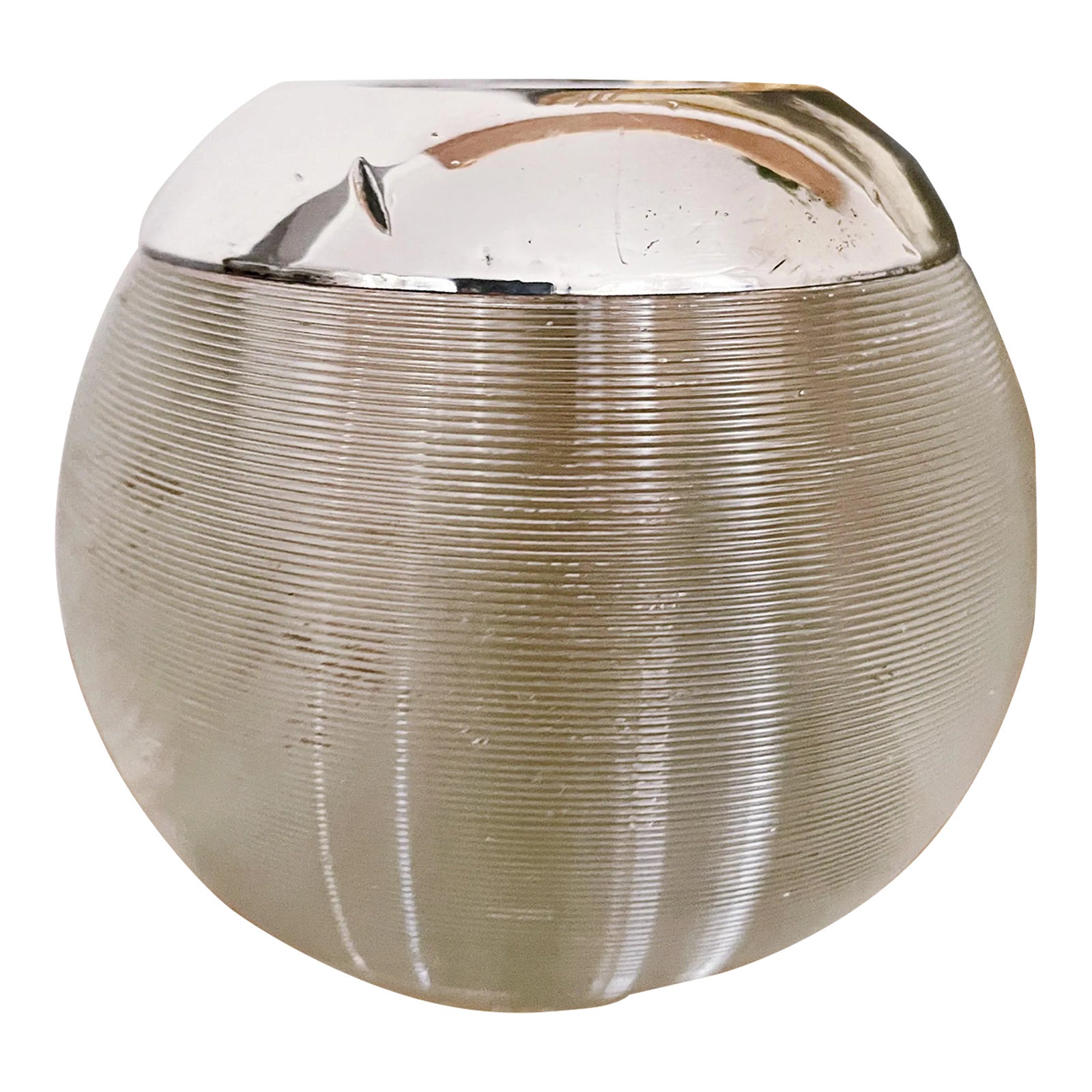 Antique English Sterling Silver & Glass Match Striker With Armorial ...