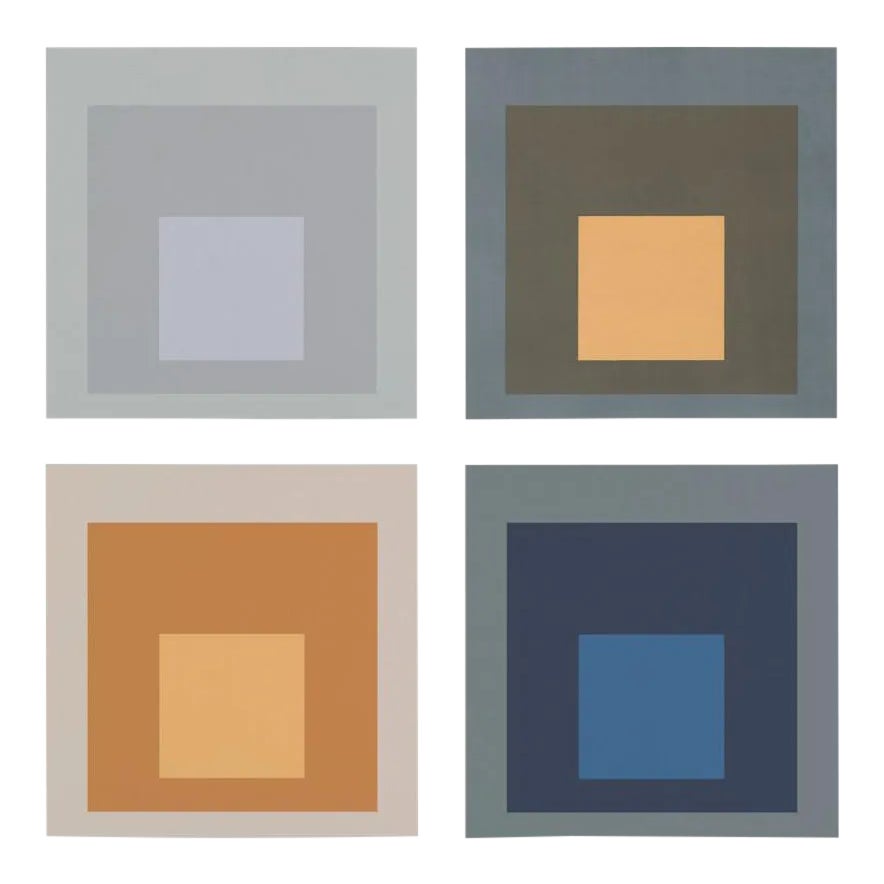 Modern Color Squares, Set of 4, Unframed Artwork | Chairish